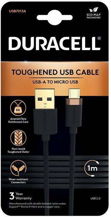 Kabel USB do Micro USB Duracell 1m (czarny) - Opinie i ceny na Ceneo.pl