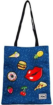 Oh My Pop! Patches-Torba na zakupy, Niebieski, 02522 - Ceny i opinie ...