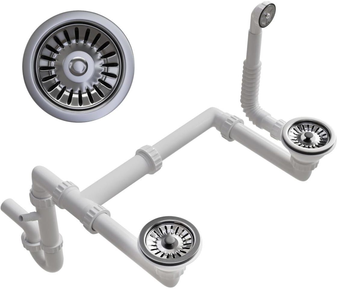 Syfon Garmand Syfon zlewozmywakowy dwukomorowy manualny chrom - Opinie ...