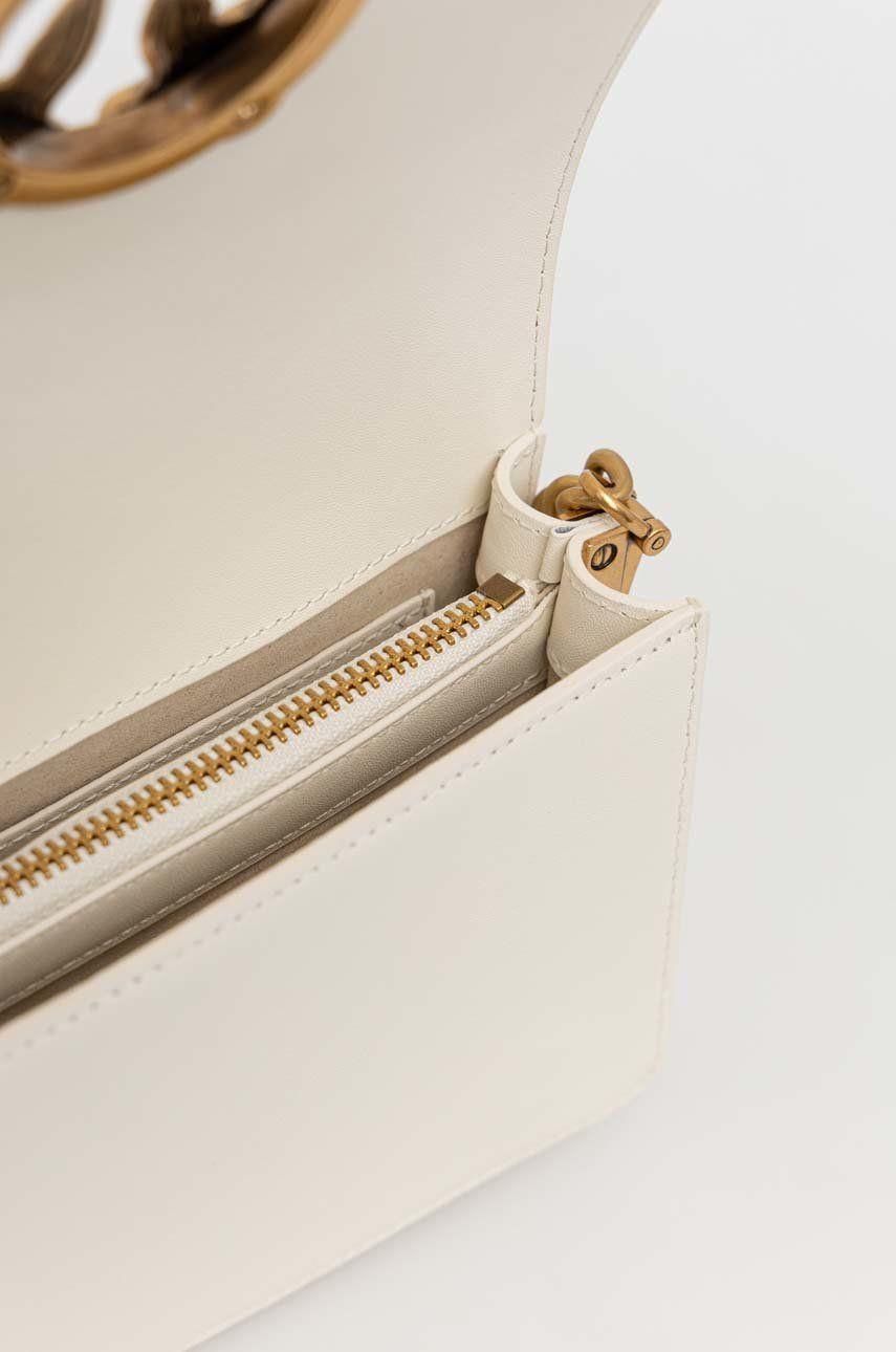 Pinko torebka skórzana kolor biały - Ceny i opinie - Ceneo.pl