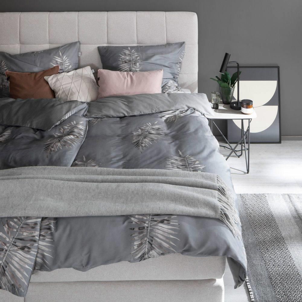 Schöner Wohnen Pościel Satynowa Jungle Leaves Grau 155X220 62922 335 ...