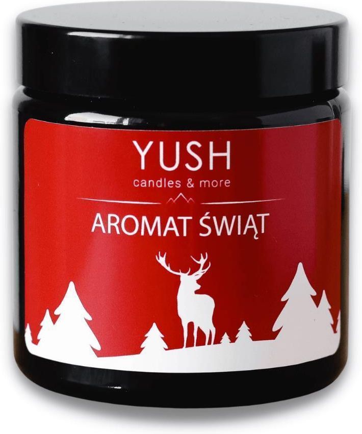 Yush Aromat Świąt Świąteczna Świeca Sojowa Ręcznie Robiona Wegańska 120 ...
