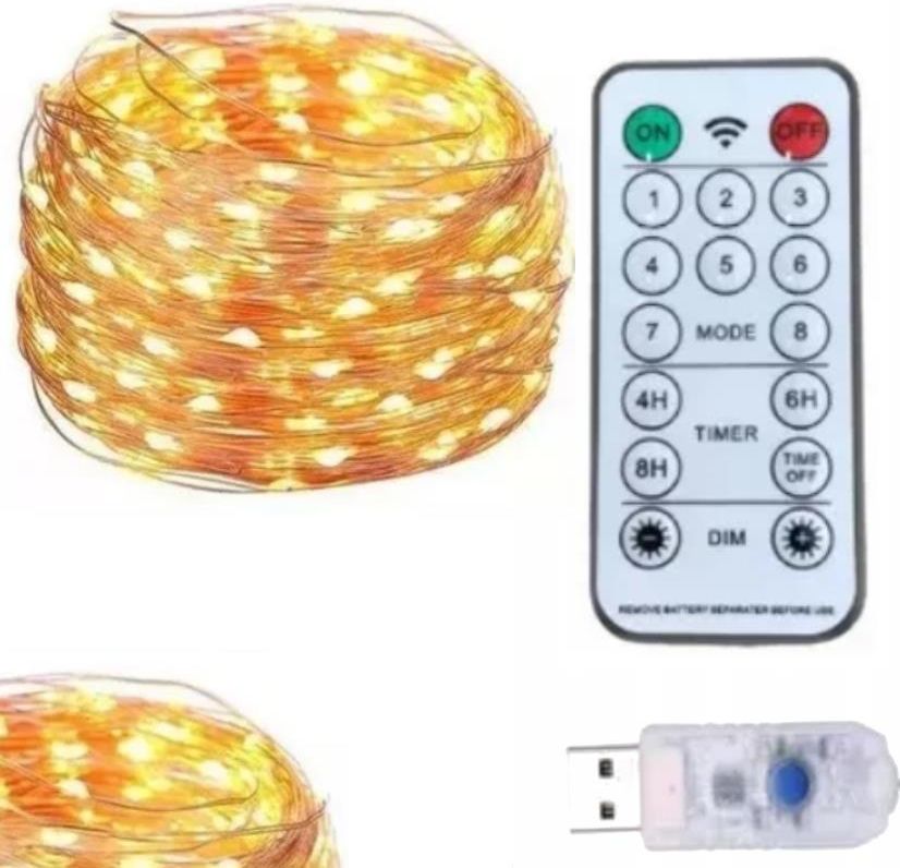 Efox Lampki Drucik 50 Led 5M Na Usb Ciepłe Pilot Kabel De558Dbc 3Acf ...