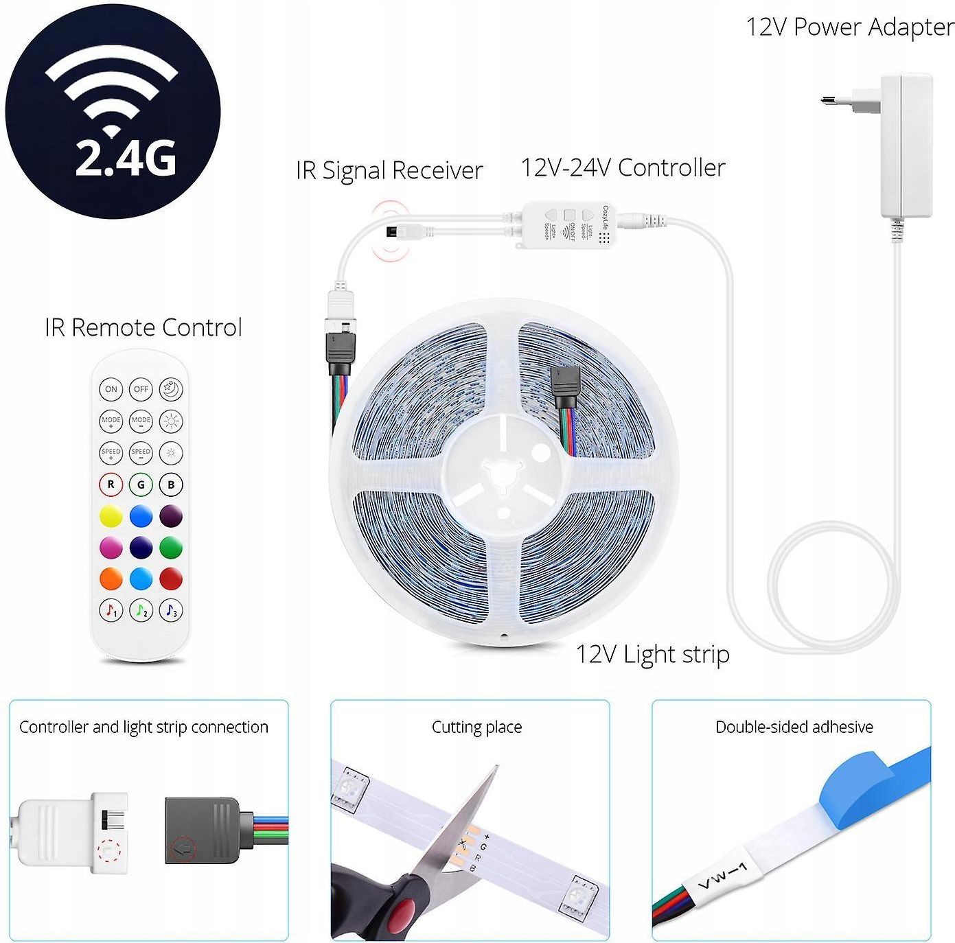 10M Flexible Led Strip Light With Music Sync, App 4784D173 E818 4451 ...