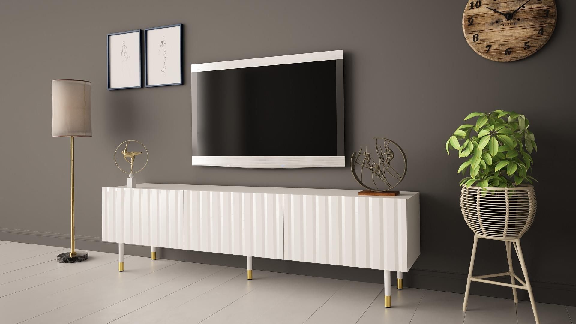 Megstyl Szafka Rtv 180Cm Pilar 01 Biały Mat Połysk 91 263 - Opinie i ...