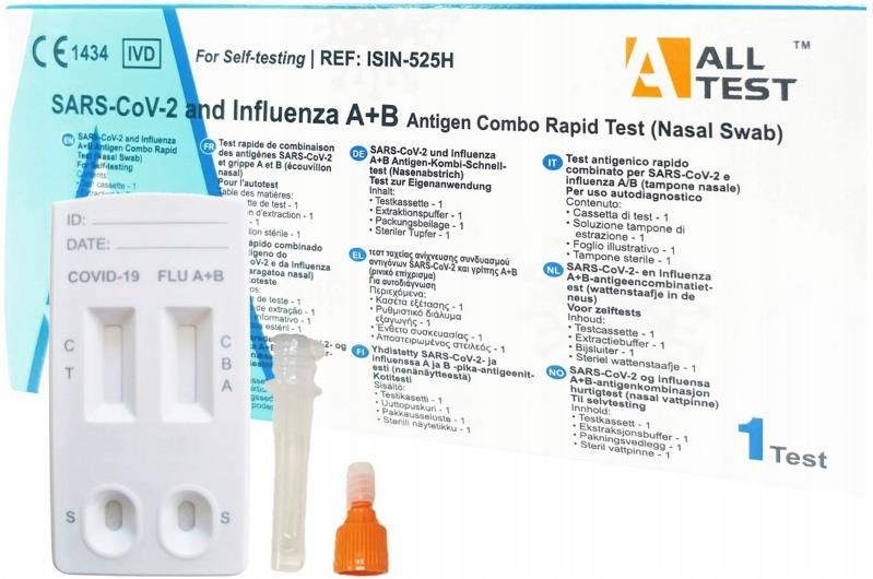 All Test Antygenowy Wymazowy Domowy COVID-19 Grypa A/b - Opinie i ceny ...