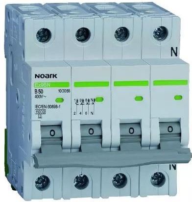Bezpiecznik Noark Wyłącznik Nadprądowy 3P+N B 16A 6Ka Ac 100068 ...