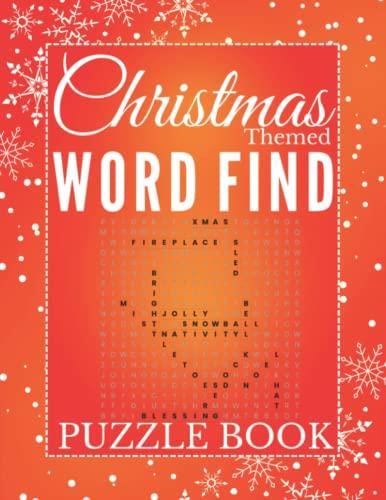 Christmas Themed Word Find Puzzle Book: Large Print Word Search for ...