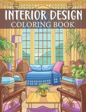 adult coloring book interior design