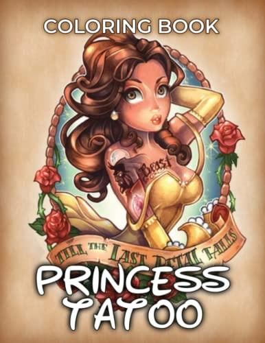 princess tattoo coloring book