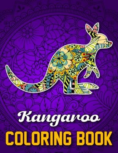 Kangaroo Coloring Book: Stress Relieving Adorable Kangaroo Coloring ...