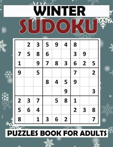 Winter Sudoku Puzzles Book For Adults: Medium to Hard Sudoku Puzzles ...