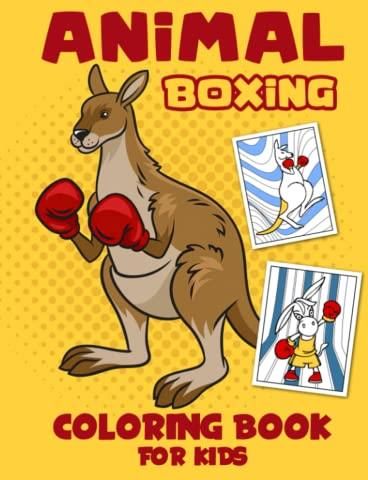 Animal Boxing Coloring Book For Kids: Cute Animals With Sport Shown By ...