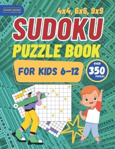 Sudoku Puzzle Book for Kids ages 6-12: Large Print Sudoku Puzzles 4X4 ...