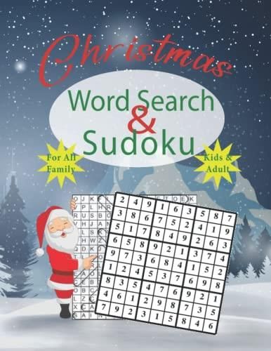 Christmas word search & Sudoku Puzzle Book for all Family Reunion Kids ...