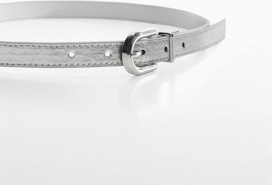 Mango Pasek Damski Goldie 47010102 Srebrny - Ceny i opinie - Ceneo.pl