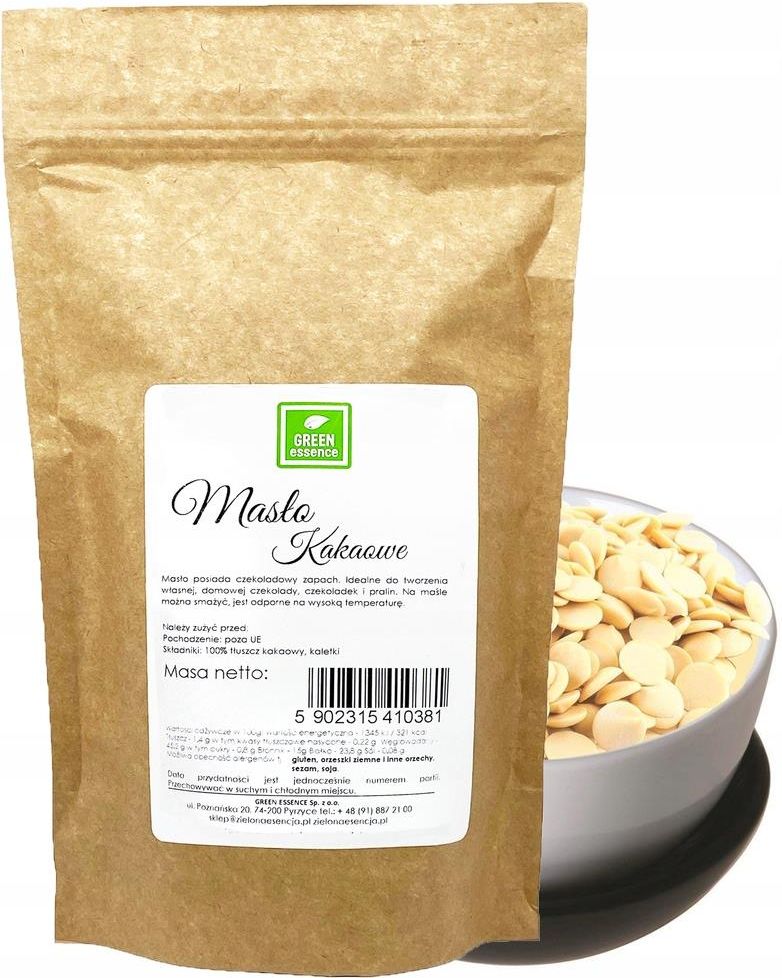 Green Essence Czyste Masło Kakaowe Tłuszcz Do Czekolady 100g - Ceny i ...