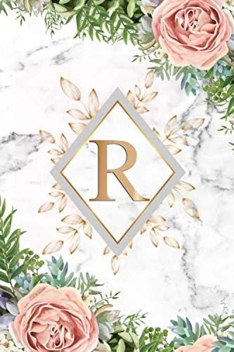 Independently Published R: Pretty Monogram Initial R Wide Ruled ...