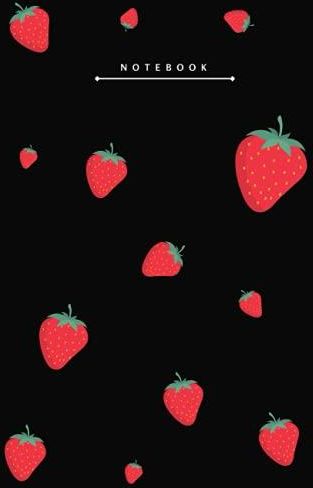 Independently Published Black And Pink Strawberry 120 Pages Lined ...