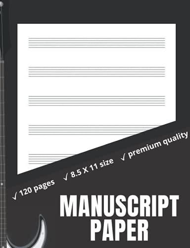 Independently Published Manuscript Paper: Blank Sheet Music Notebook ...