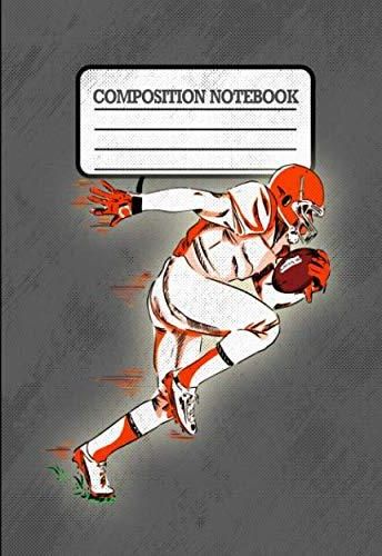 Independently Published Composition Notebook: Orange Football Journal ...