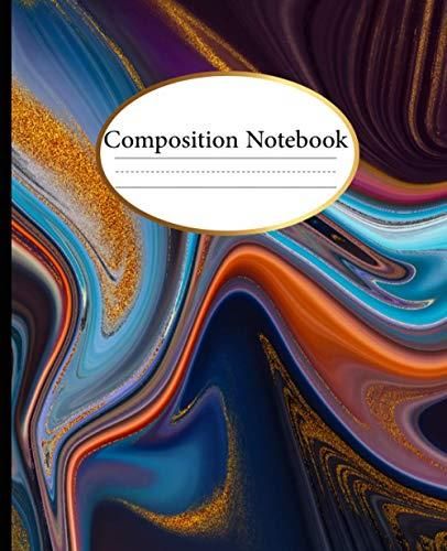 Independently Published Composition Notebook: Abstract Marble Wide ...