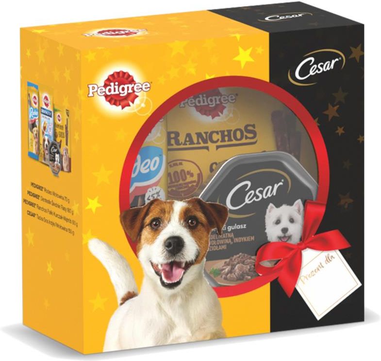 Karma Pedigree Cesar Przysmaki Prezent Na Święta Dla Psa Powyżej 4 Miesiąca 70G + 180G + 60G ...