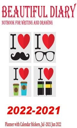 Beautiful diary notbook for writing and drawing: Hard Cover, Medium 5.7 ...