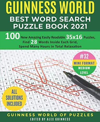 Guinness World Best Word Search Puzzle Book 2021 #32 Mini Format Medium ...