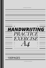 Four lines handwriting practice exercise book for kids a4: Handwriting ...