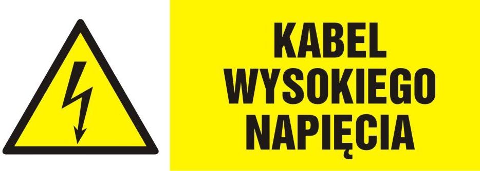 Tdc Znak Elektryczny Kabel Wysokiego Napięcia 10 5X29 7 Cm Folia ...