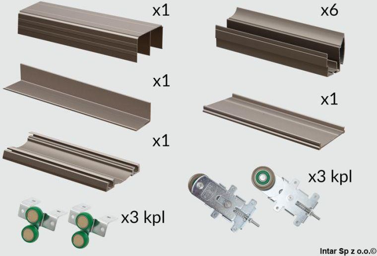 Zestaw GEMINI 18 linia ALFA, 05497, L-2350 mm x 2700 mm, 3 skrzydła ...