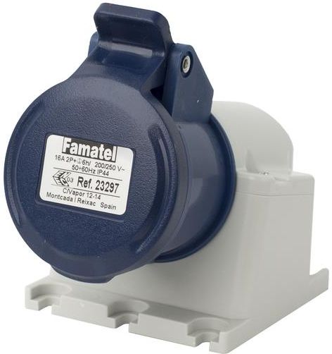 Gniazdo elektryczne Famatel Gniazdo Stałe 16A 3P 230V Niebieskie Ip44 ...