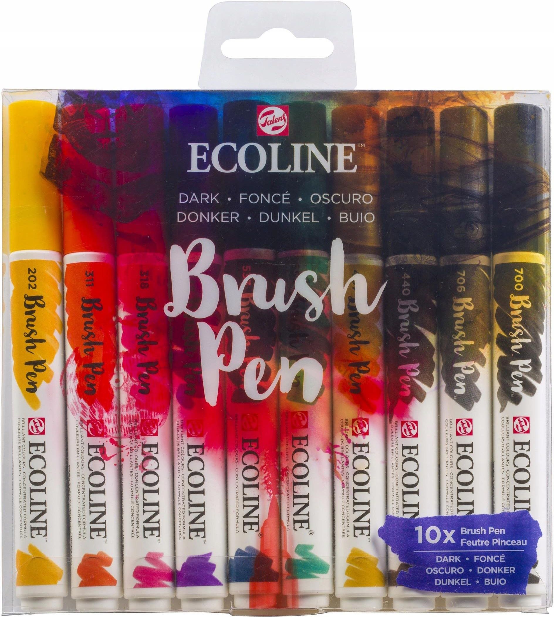 Pisaki pędzelkowe brush Ecoline Talens Dark - Ceny i opinie - Ceneo.pl