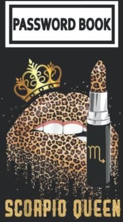 Password Book: Scorpio Queen Leopard Lips Zodiac Sign Password ...