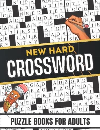 New HARD Crossword Puzzle Books For Adults: Medium & Hard Level Puzzles ...