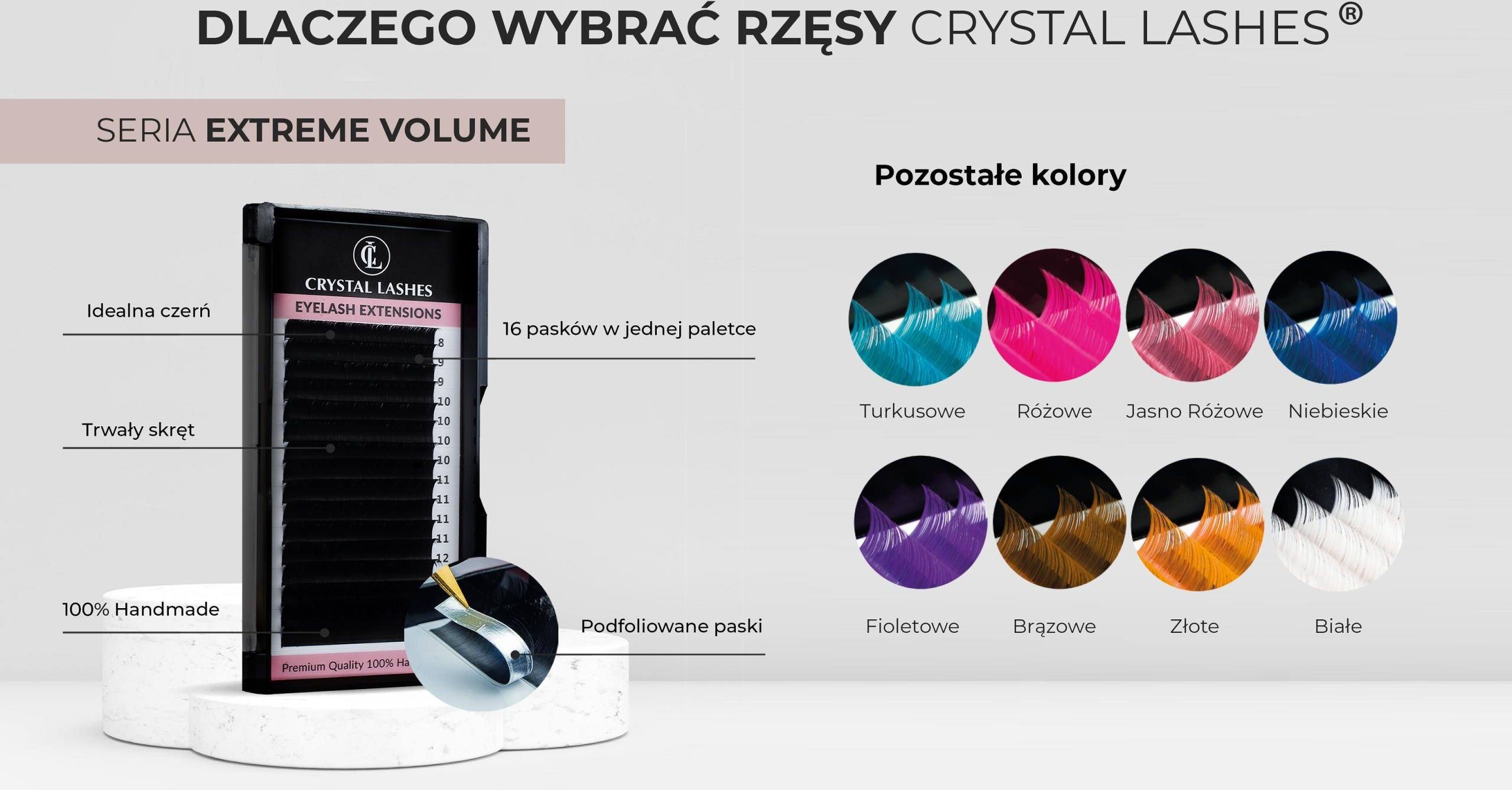 Rzęsy D 0,10 10mm Crystal Lashes Extreme Volume - Opinie i ceny na Ceneo.pl