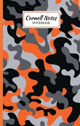 Independently Published Cornell Notes Notebook: Camouflage Orange Cover ...
