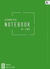 Alphabetical Notebook A4: 6 Pages per Letter , Lined-Journal Organizer ...