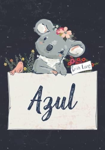 Azul: Notebook A5 , Personalized name Azul , Birthday gift for women ...