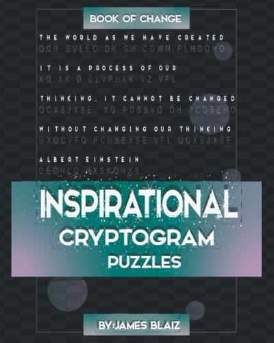 Inspirational Cryptogram Puzzles: Book of Change: Large print size ...