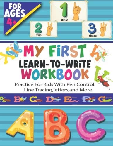 My First Learn-to-Write Workbook: Letters words Improve Your Printing ...
