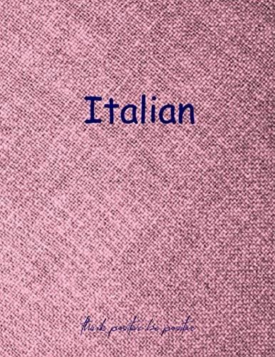 Italian: Subject Notebook, 160 Pages 8.5 X 11 Inch -College Ruled ...