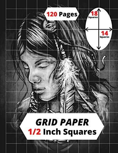 Grid Paper 1/2 Inch Squares: Graph paper notebook / squared sheet for ...