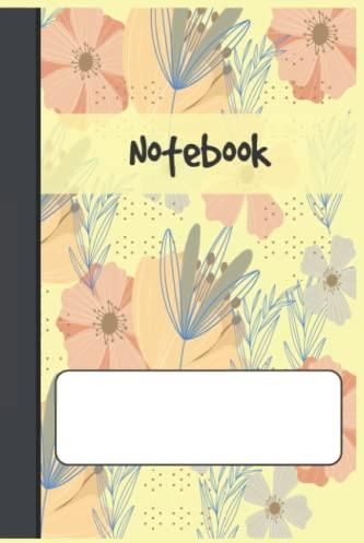 Notebook: One Subject Notebook light yellow color With Calendar (6 x 9 ...