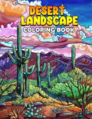 coloring pages of desert landscapes designs
