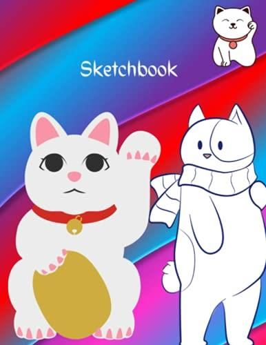 Sketch Book: Blank Cat Notebook for Art-Children Drawing Notebook. 8.5 ...