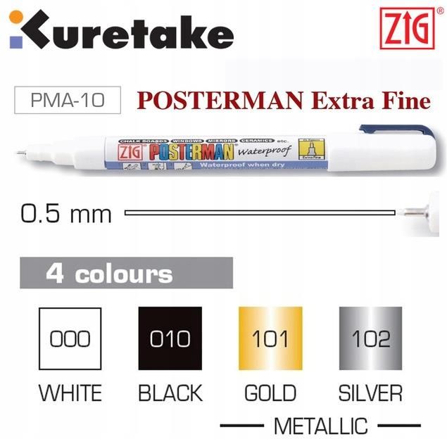 Pisak Akrylowy Posterman 0,5mm White - Ceny i opinie - Ceneo.pl
