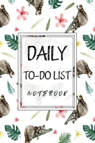 Daily To-Do List Notebook: Notebook Raccoon Cover / Weekly Planner ...
