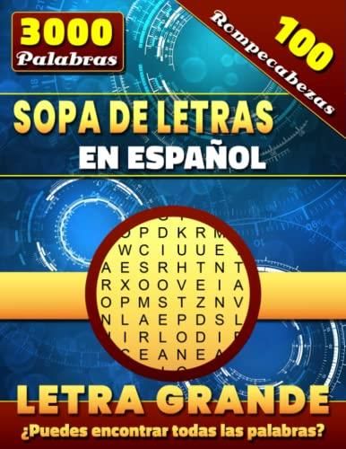 Sopa de Letras en Español: Para Adultos Letra Grande. Español Libro Para Adultos. Sopa de Letras ...